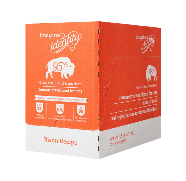 Gently Cooked 95% Bison Cat Food | Human Grade Cat Food | Identity Pet ...