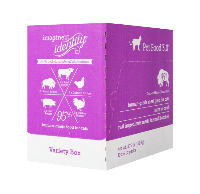 imagine 95% Gently Cooked Cat Food Variety Box | Identity Pet Nutrition